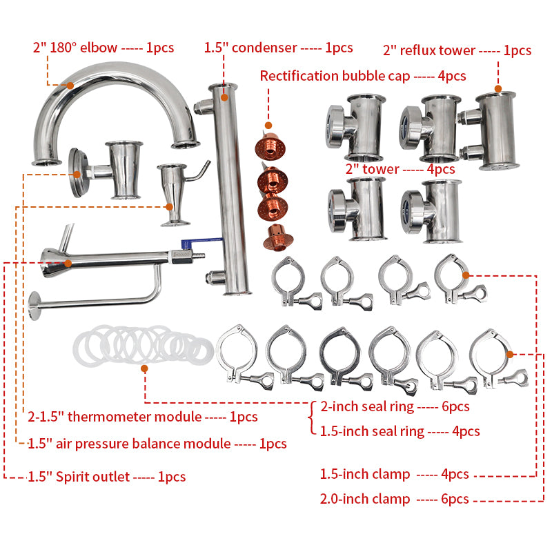 2/3/4 inch Stainless steel Column Kit