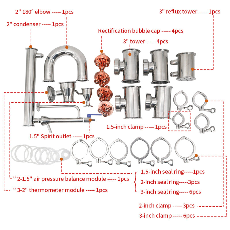 2/3/4 inch Stainless steel Column Kit