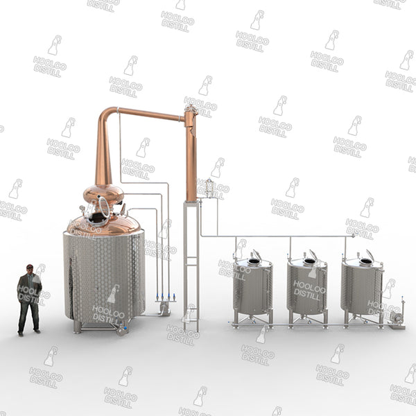 6500L / 1717Gal Copper Distillation Equipment Wash Still