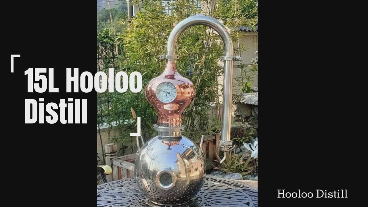 15L Popular Free Shipping Patented Copper Pot Still for Home Lab (D15)