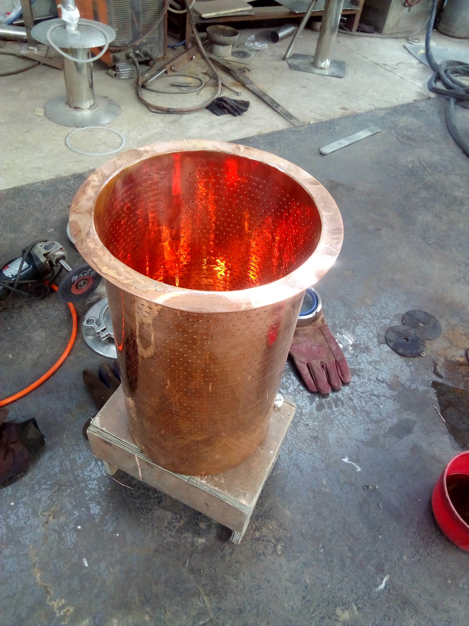 800L / 211Gal Copper Distillation Equipment with Bubble Caps